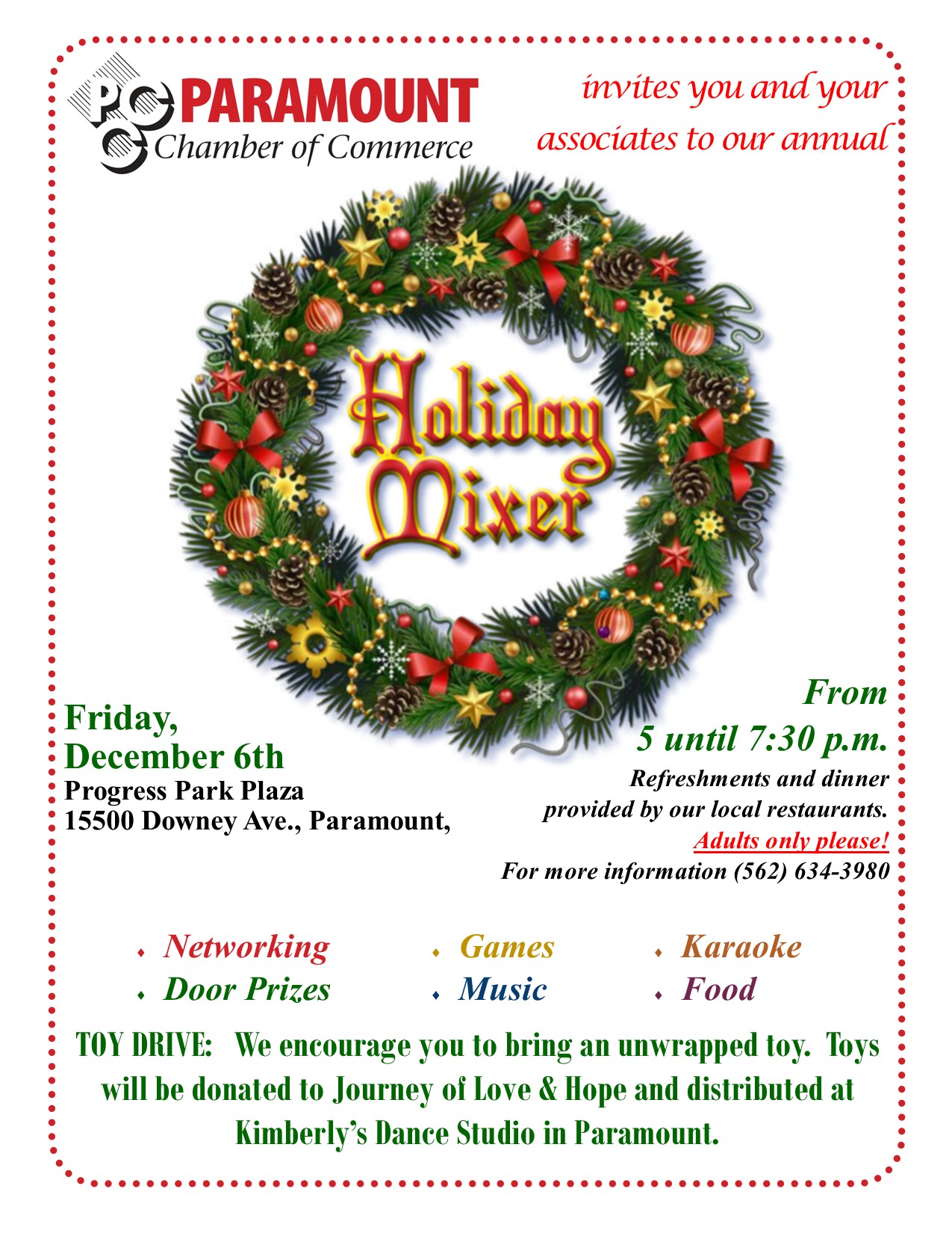 Annual Holiday Mixer - Paramount Chamber