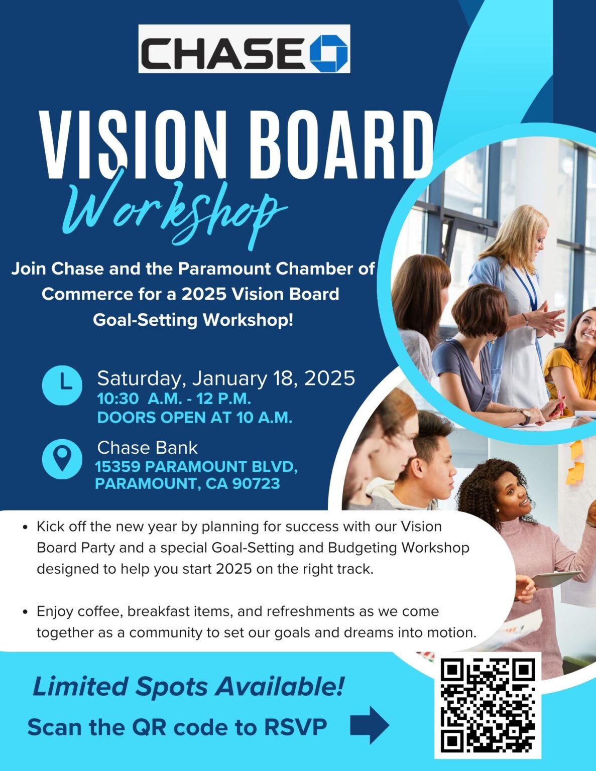 Chase Bank Vision Board Workshop - Paramount Chamber