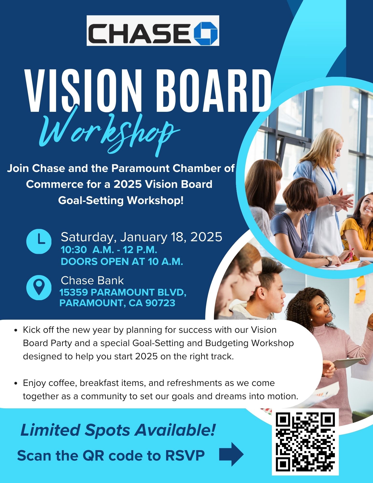 Chase Bank Vision Board Workshop - Paramount Chamber