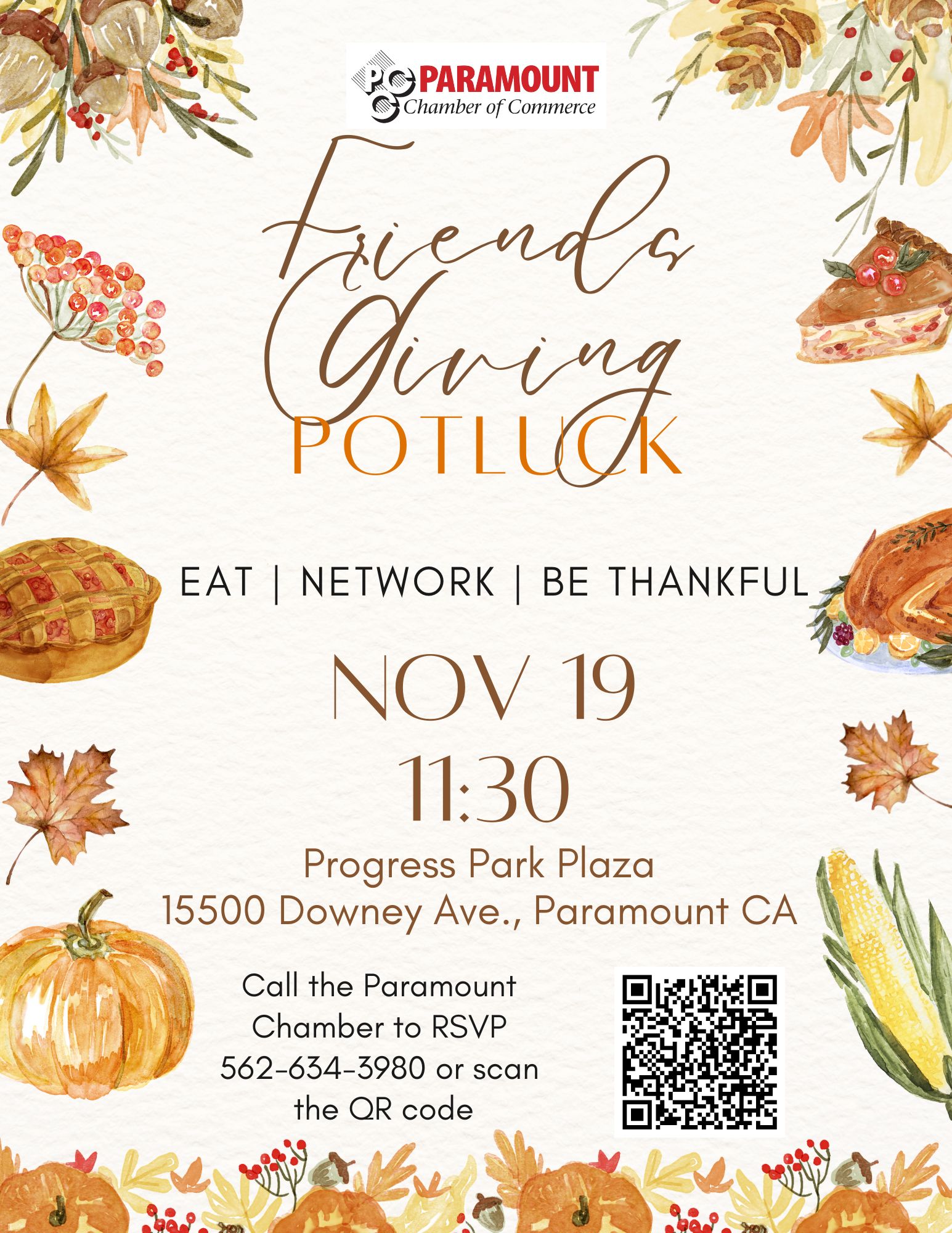 Friends Giving Potluck - Paramount Chamber