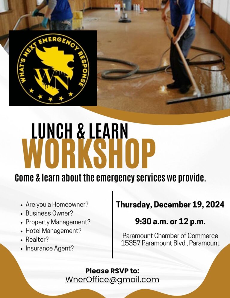 Free Lunch & Learn Workshop - 9:30 - Paramount Chamber